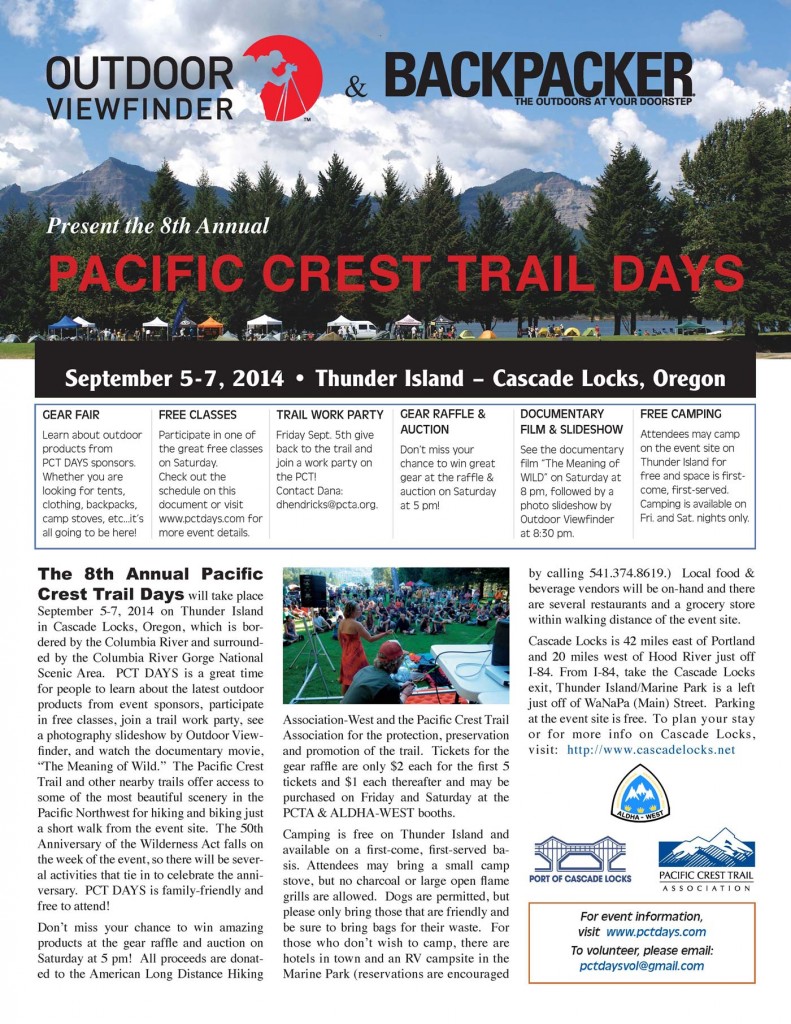 Celebrate the trail at PCT Days in Cascade Locks ~ September 5-7 ...