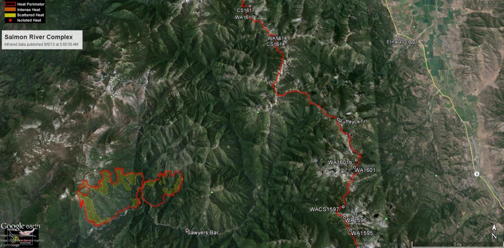 Salmon River Complex fires near Etna, Calif. - Pacific Crest Trail ...