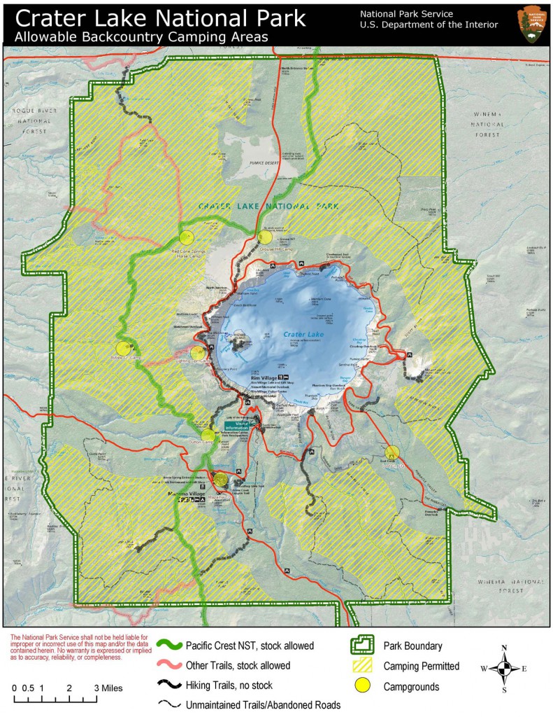 Please follow the camping rules at Crater Lake - Pacific Crest Trail ...