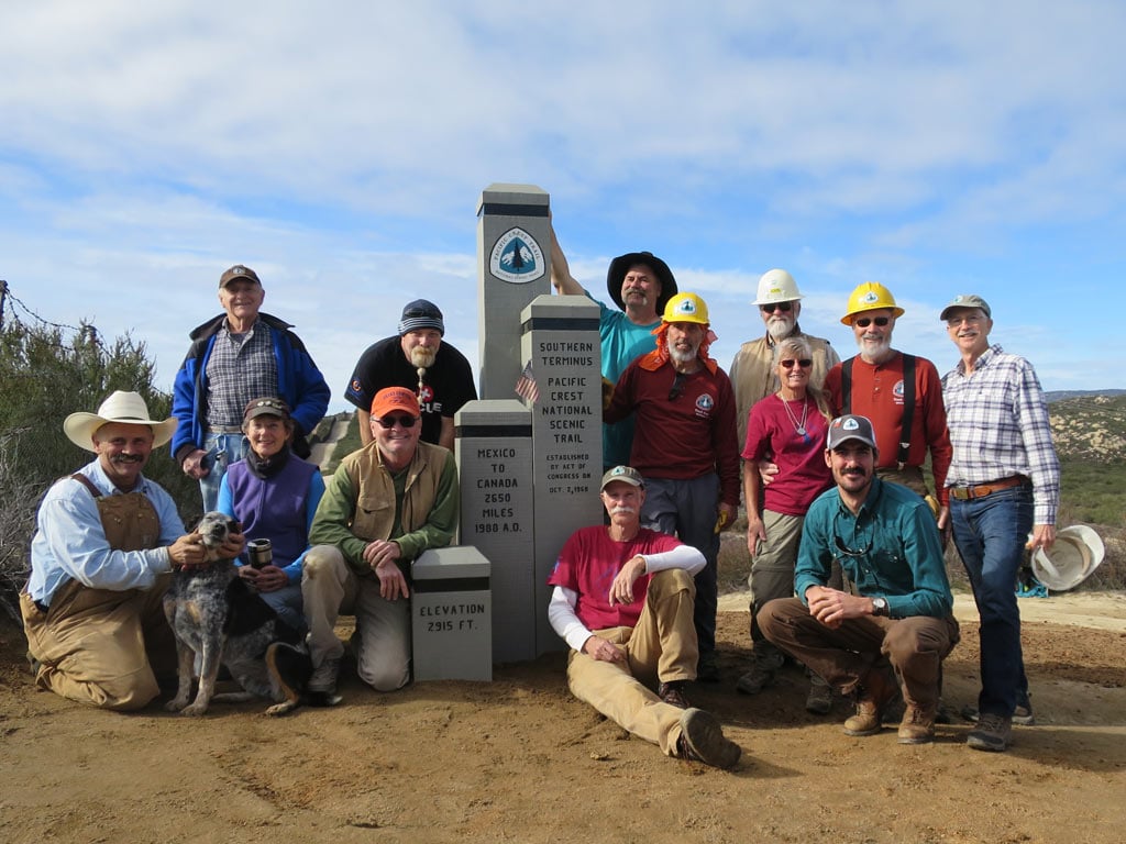 A new monument at the Pacific Crest Trail southern terminus - Pacific ...