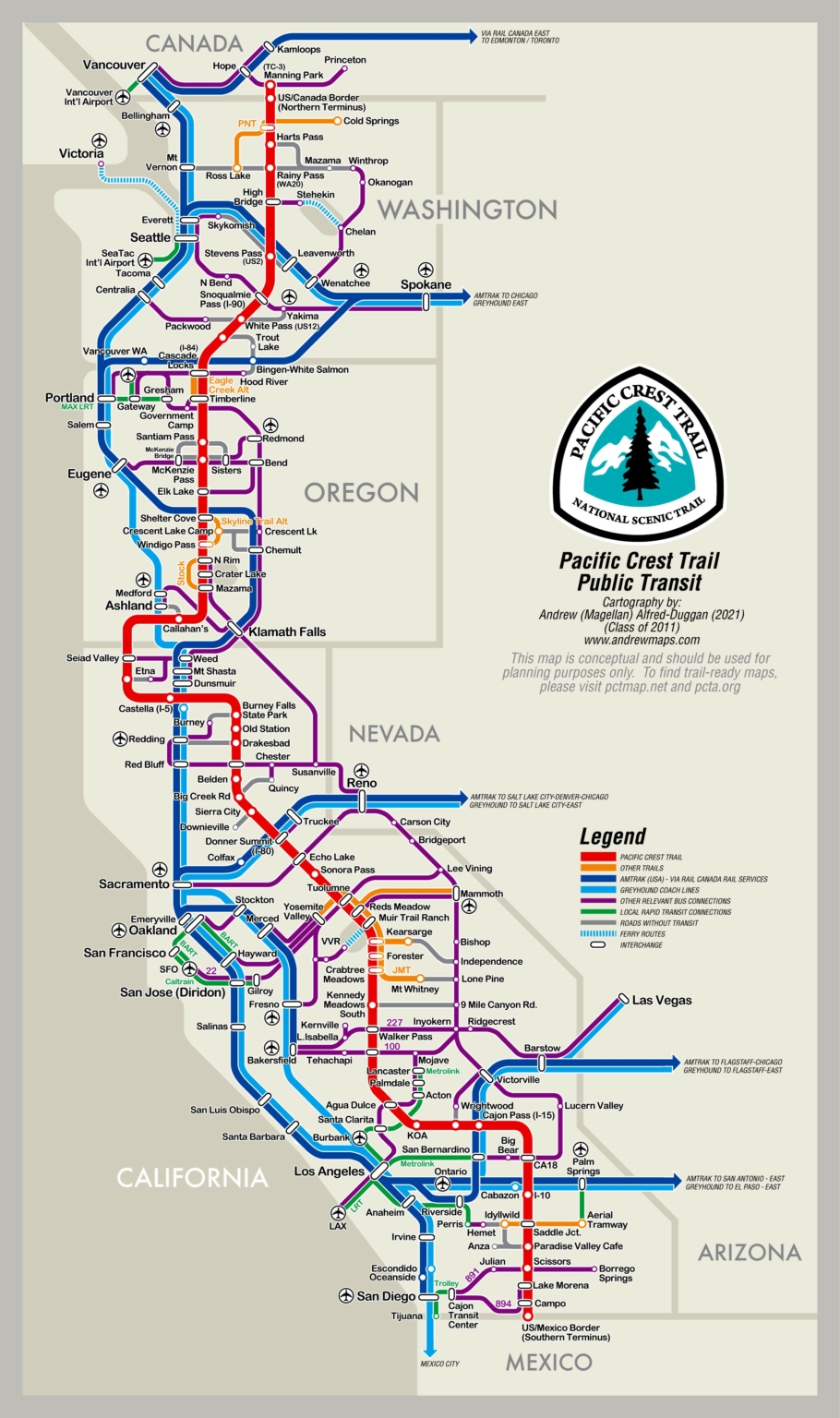 PCT transportation - Pacific Crest Trail Association