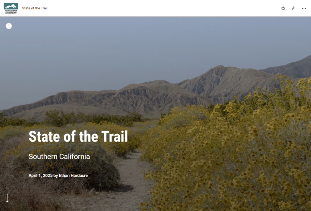 State of the Trail: Southern California - Pacific Crest Trail Association